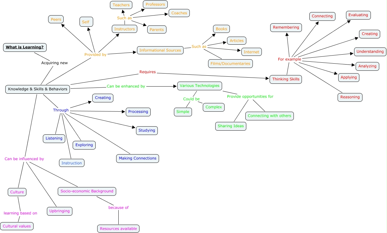 What is Learning (Practice C-MAP Week 1) - What is Learning